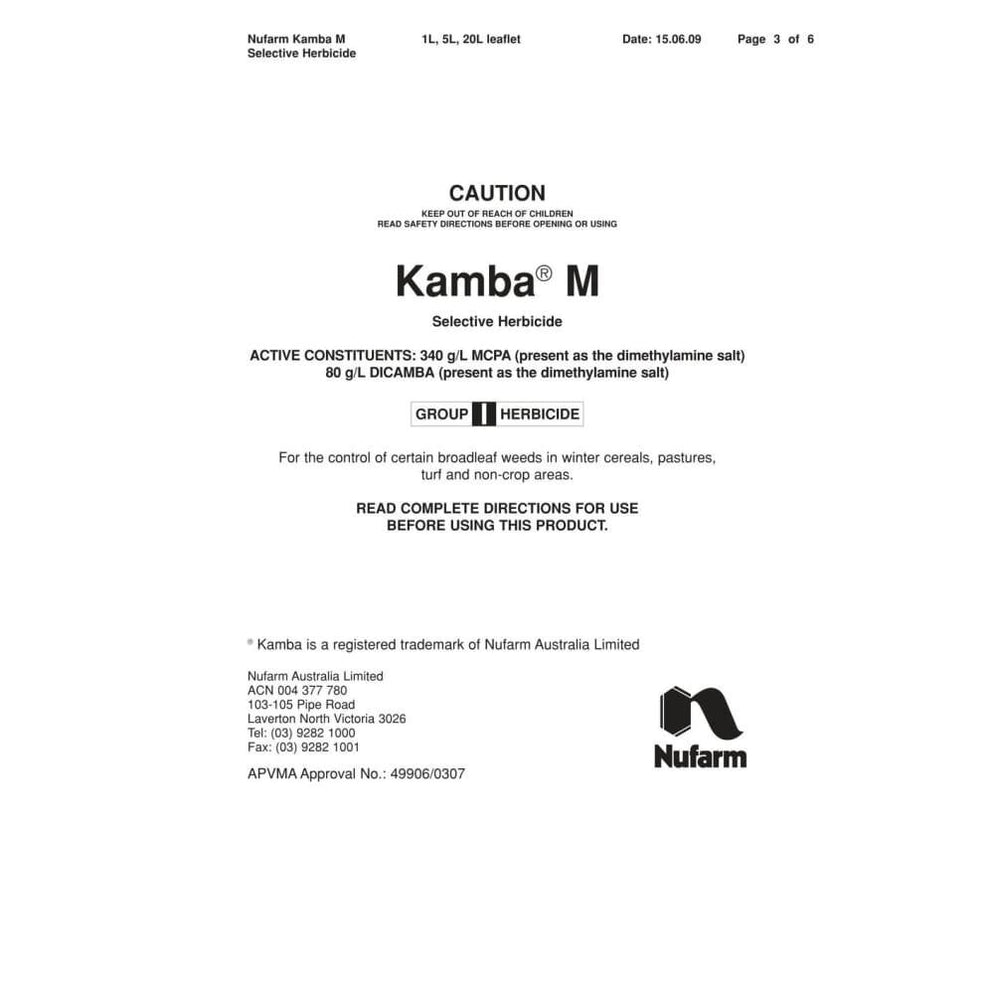 Nuleaf Horticulture & Irrigation Supplies - Kamba M 1L Herbicide